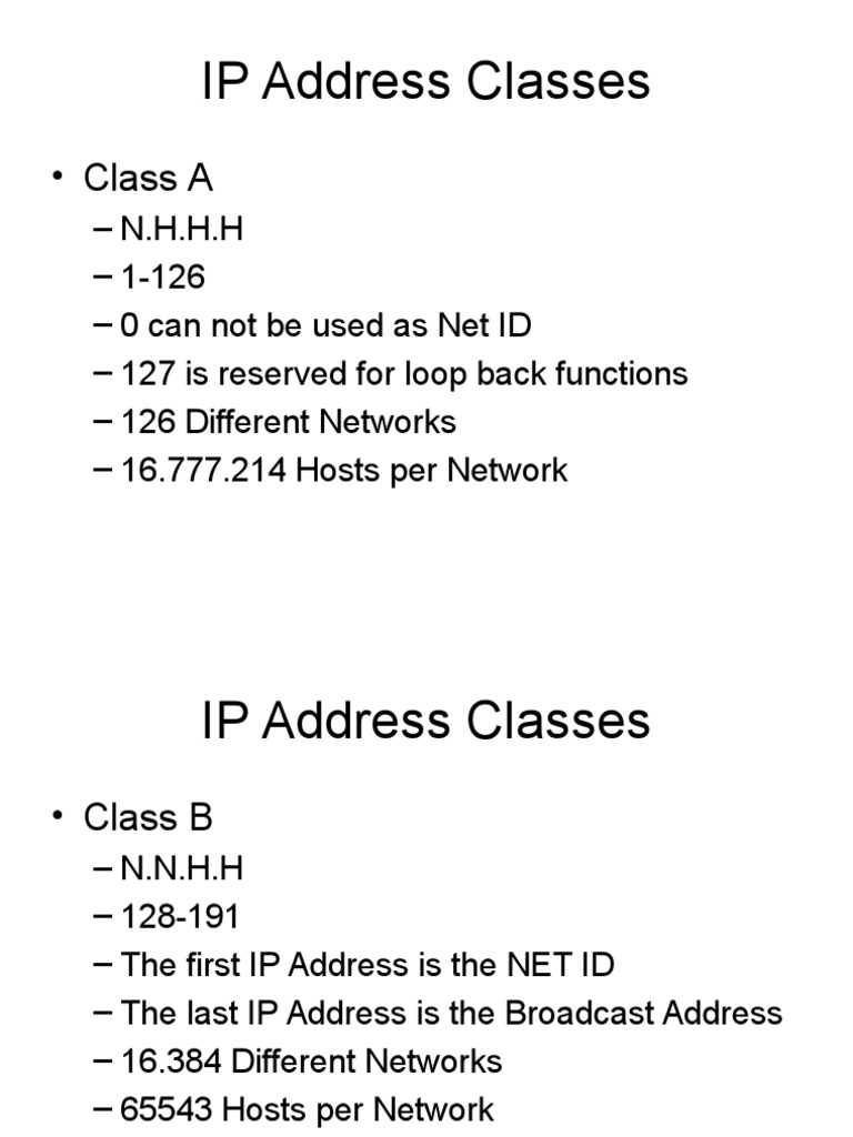 IP Address Classes Explained | PDF IP Address Classes Explained | PDF