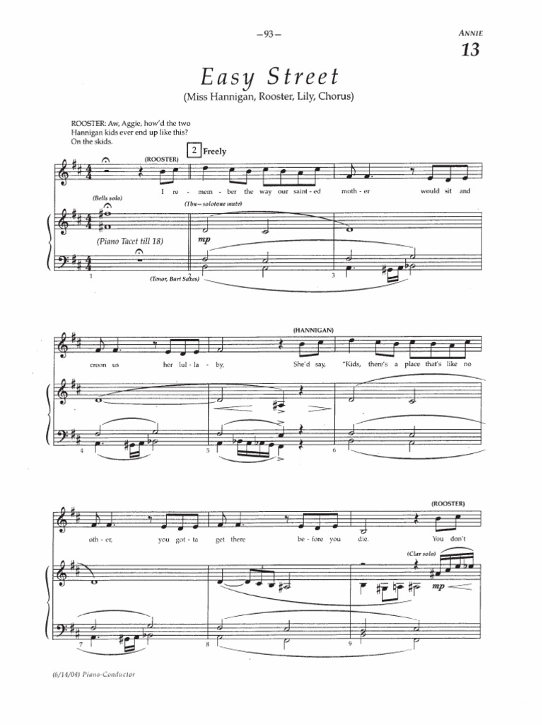 Annie - Easy Street | PDF