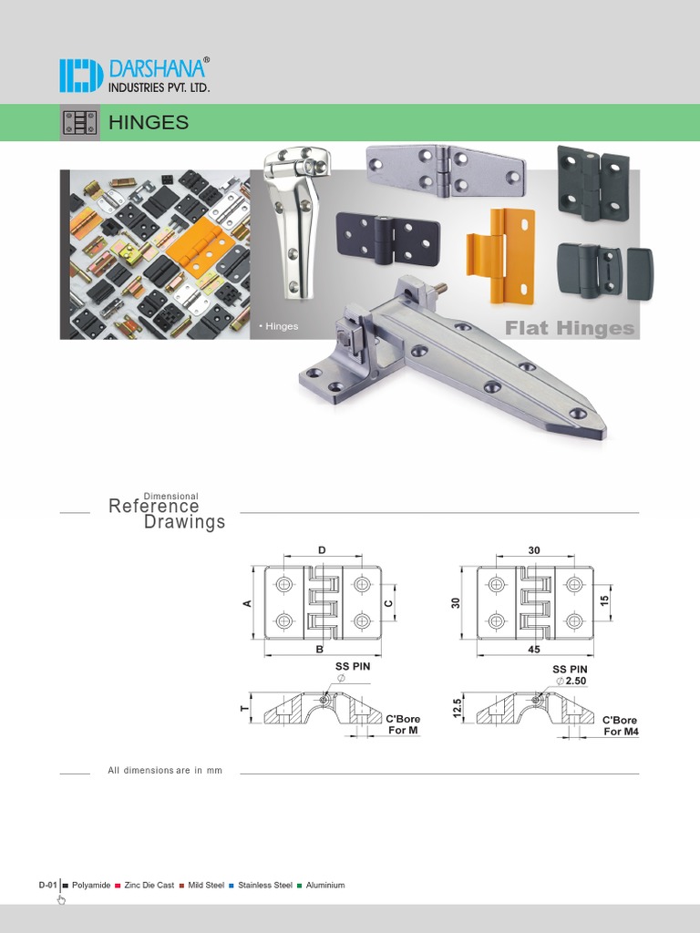 Hinges Hinges: Reference Drawings | PDF | Metalworking | Screw