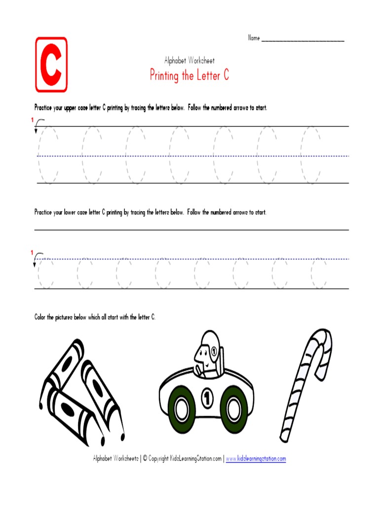 Traceable Alphabet Letter C | PDF