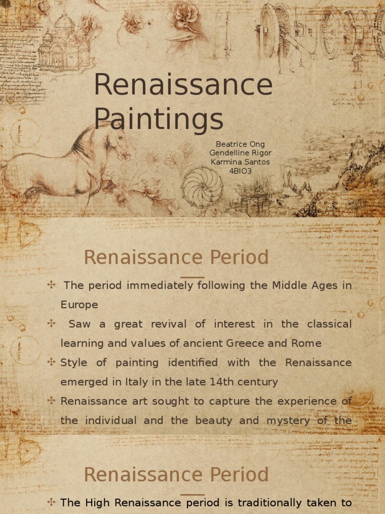 Art App PPT Renaissance Paintings | PDF | Renaissance Art | Renaissance