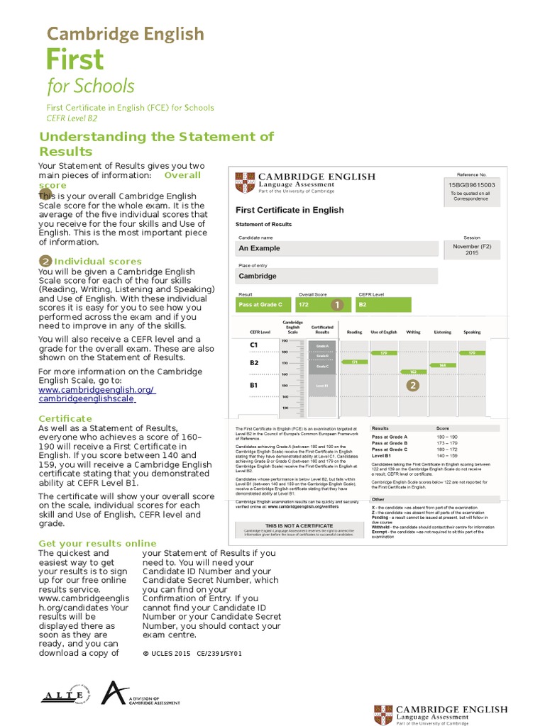 FCE y FCE For Schools 2 | PDF | Psycholinguistics | Second Language ...