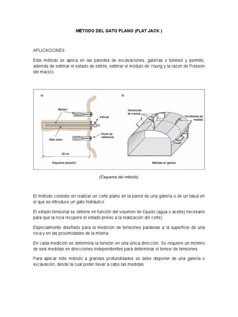Método del Gato Plano en Geotecnia | PDF | Estrés (Mecánica) | Física