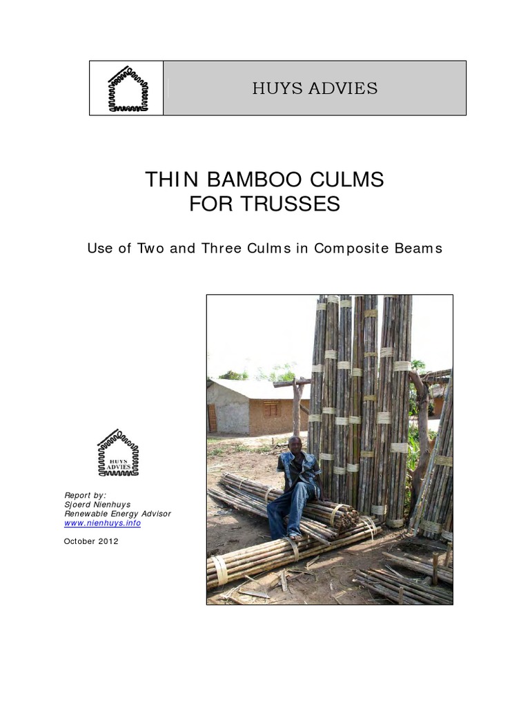 Thin Bamboo Trusses: Composite Beam Guide | PDF | Bamboo | Roof
