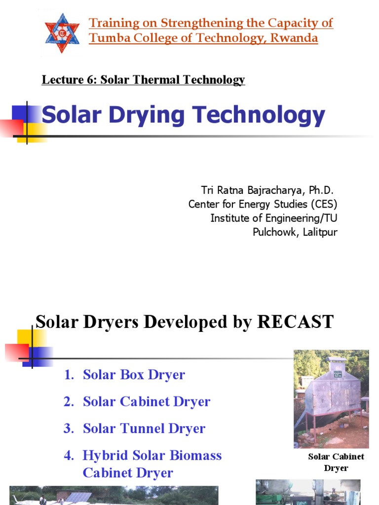 Solar Drying Technology | PDF | Solar Energy | Clothes Dryer