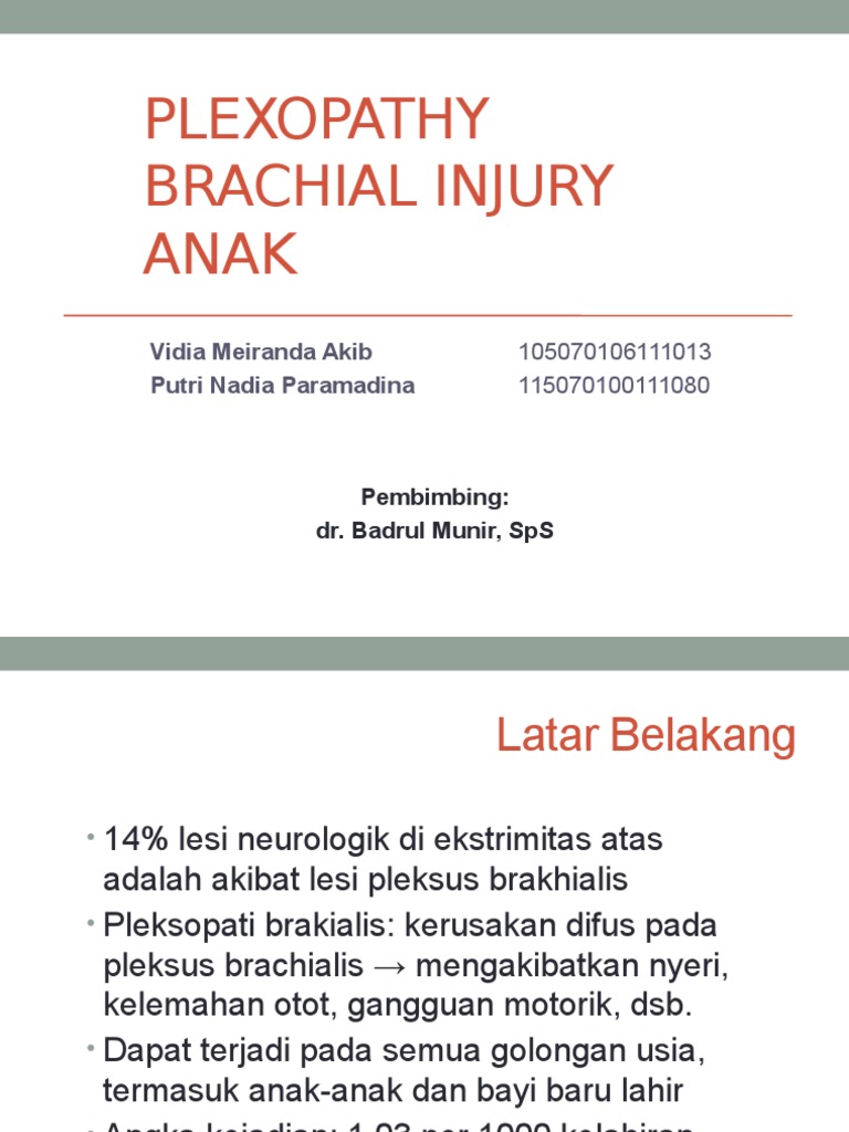Plexopathy Brachial Injury | PDF
