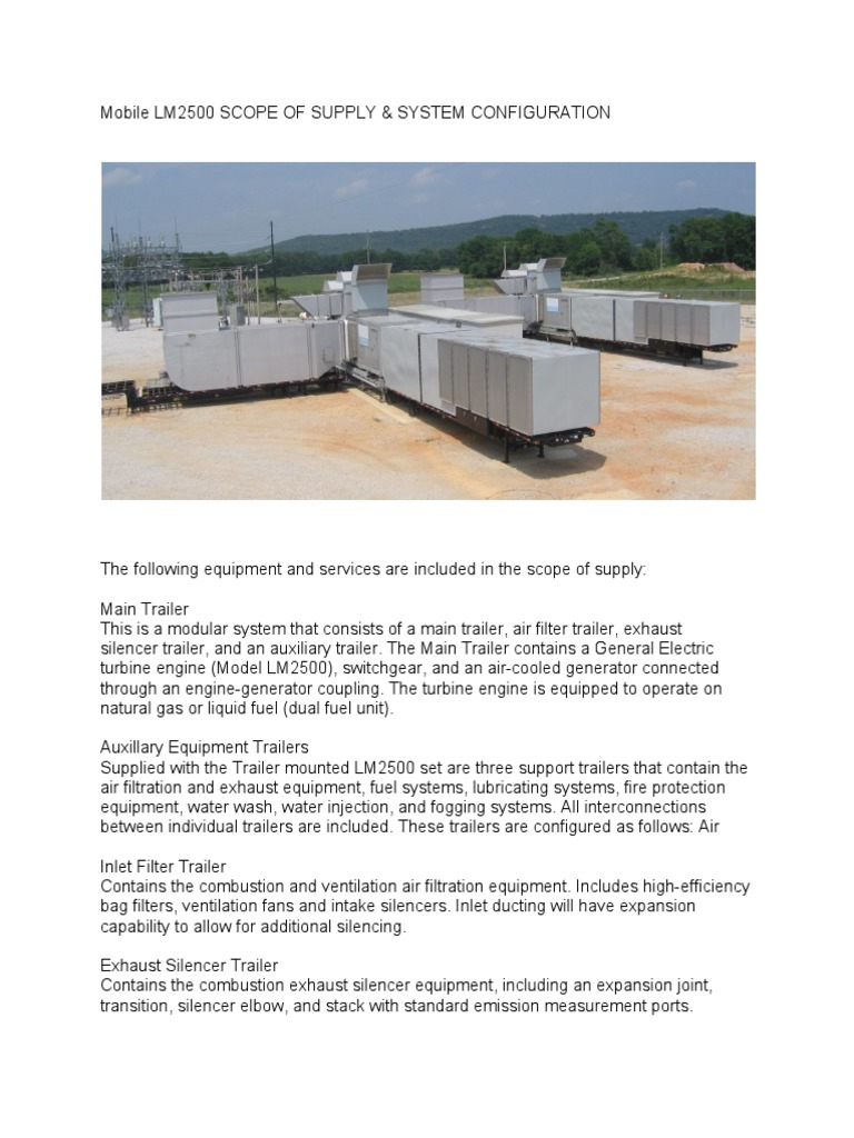 GE TM2500 PowerPlant Build List | Gas Turbine | Valve