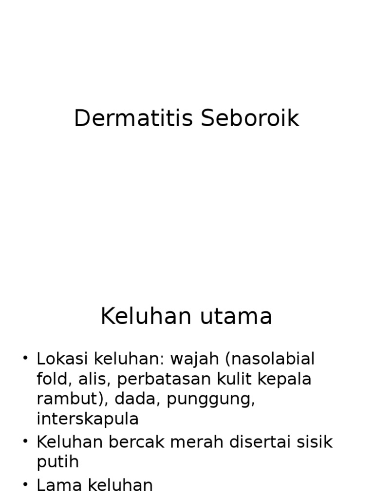 Anamnesis Dermatitis Seboroik | PDF