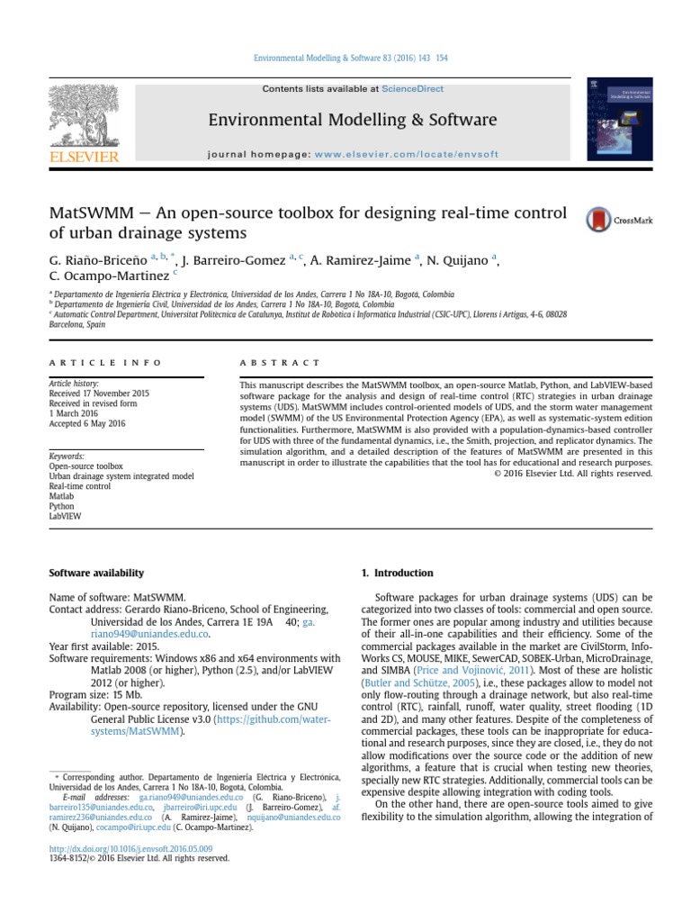 Environmental Modelling & Software | Download Free PDF | Simulation ...