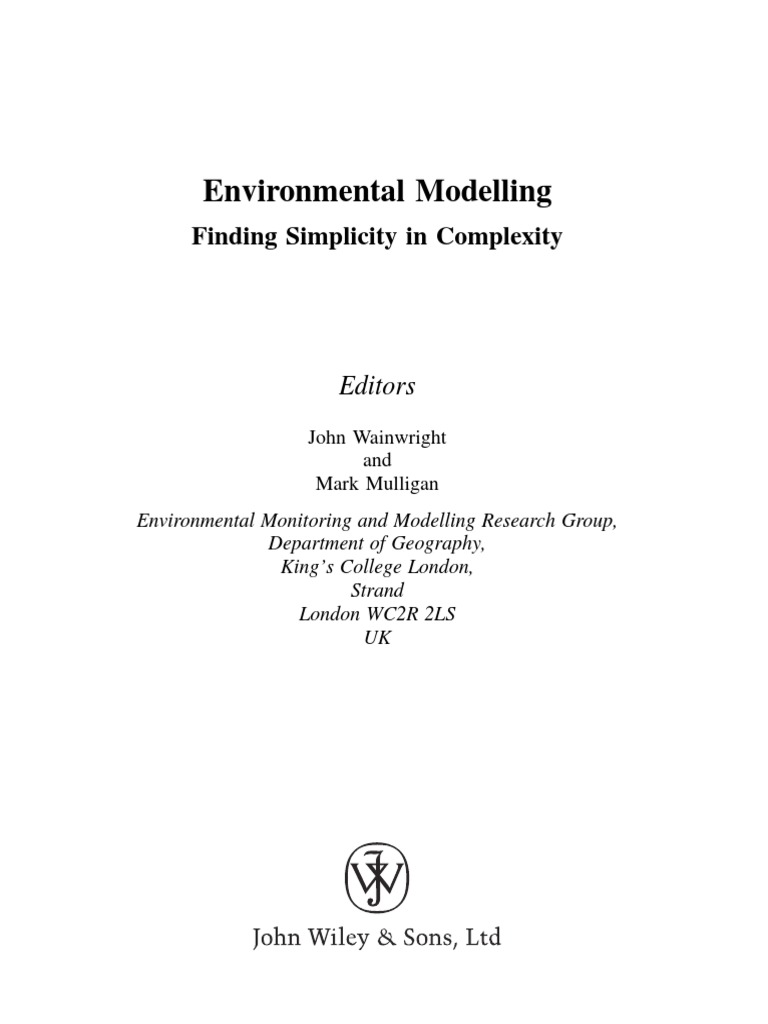 Environmental Modelling - Finding Simplicity in Complexity PDF | PDF | Computational Fluid ...