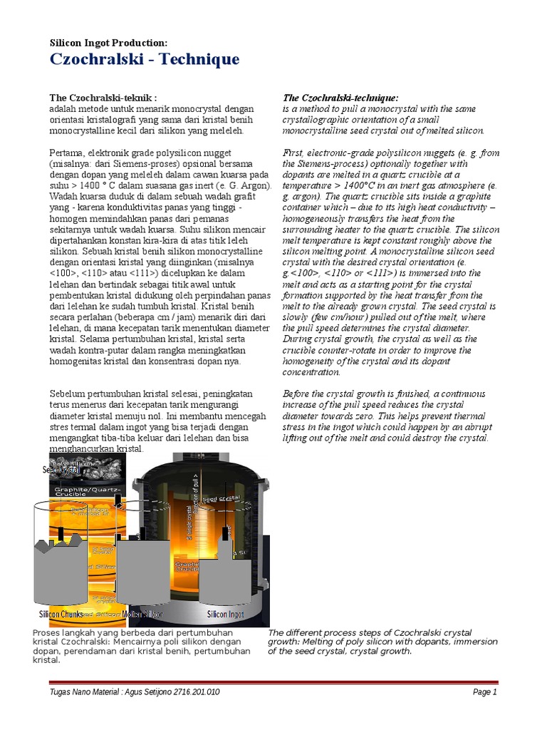Czochralski Technique | PDF