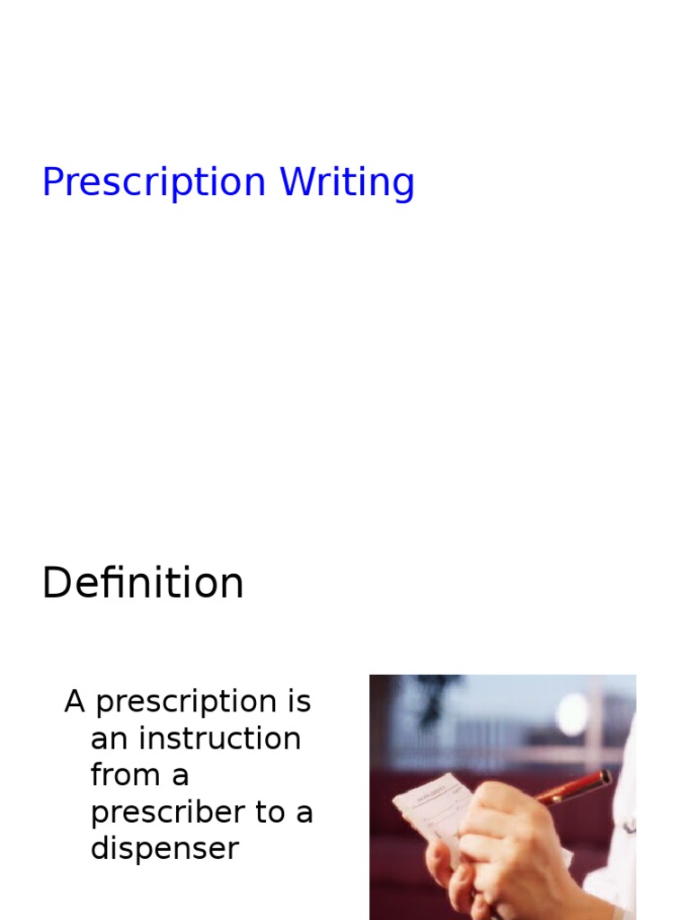 Principles of Prescription Writing | PDF | Medical Prescription | Patient