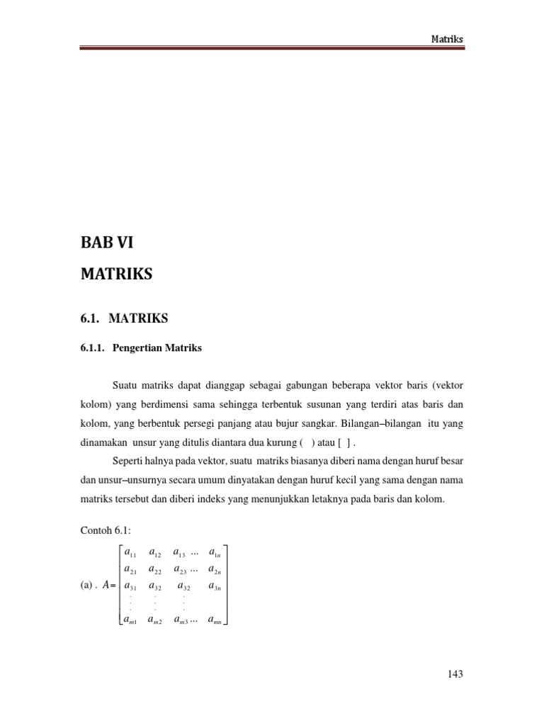 BAB 6 Vektor Dan Matriks Revisi | PDF