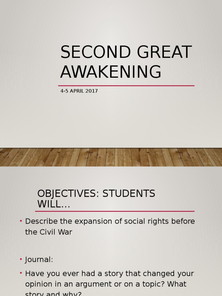 Second Great Awakening and Abolitionism | PDF | Abolitionism In The ...
