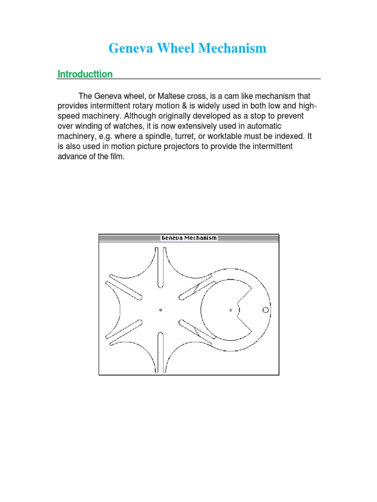 Geneva Wheel | PDF | Acceleration | Classical Mechanics