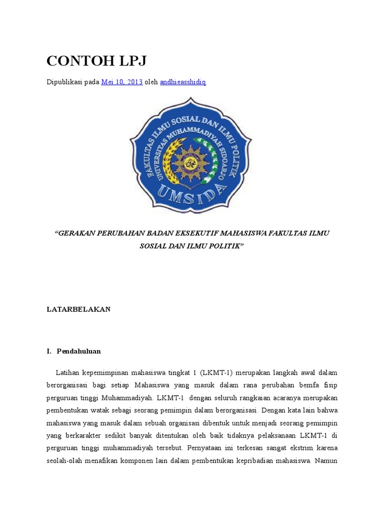 Contoh LPJ | PDF
