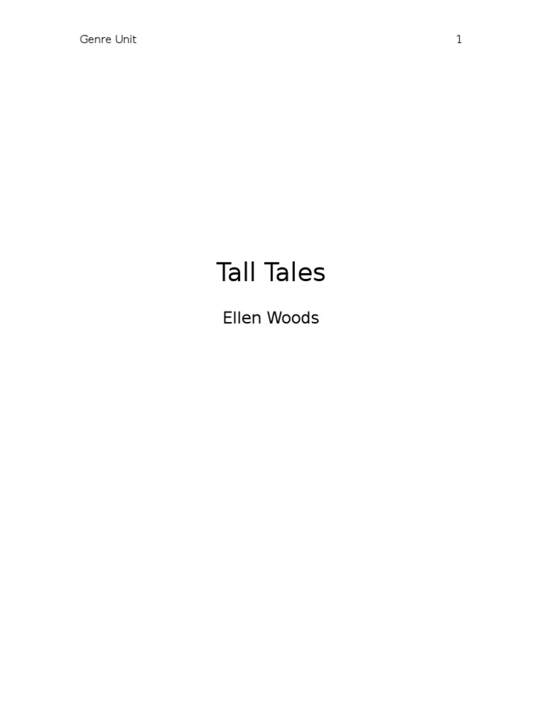 Tall Tales | PDF | Educational Assessment | Lesson Plan