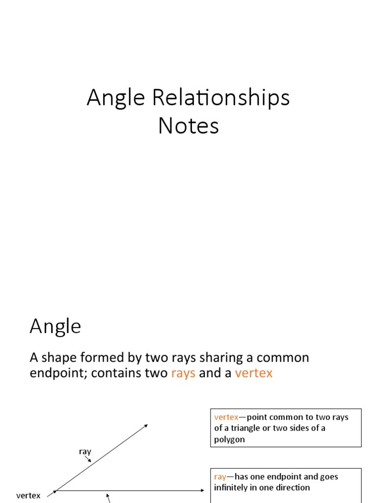 angle relationships notes