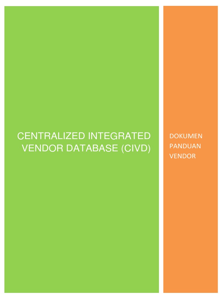 Dokumen Panduan CIVD Untuk Vendor Rev-1 | PDF