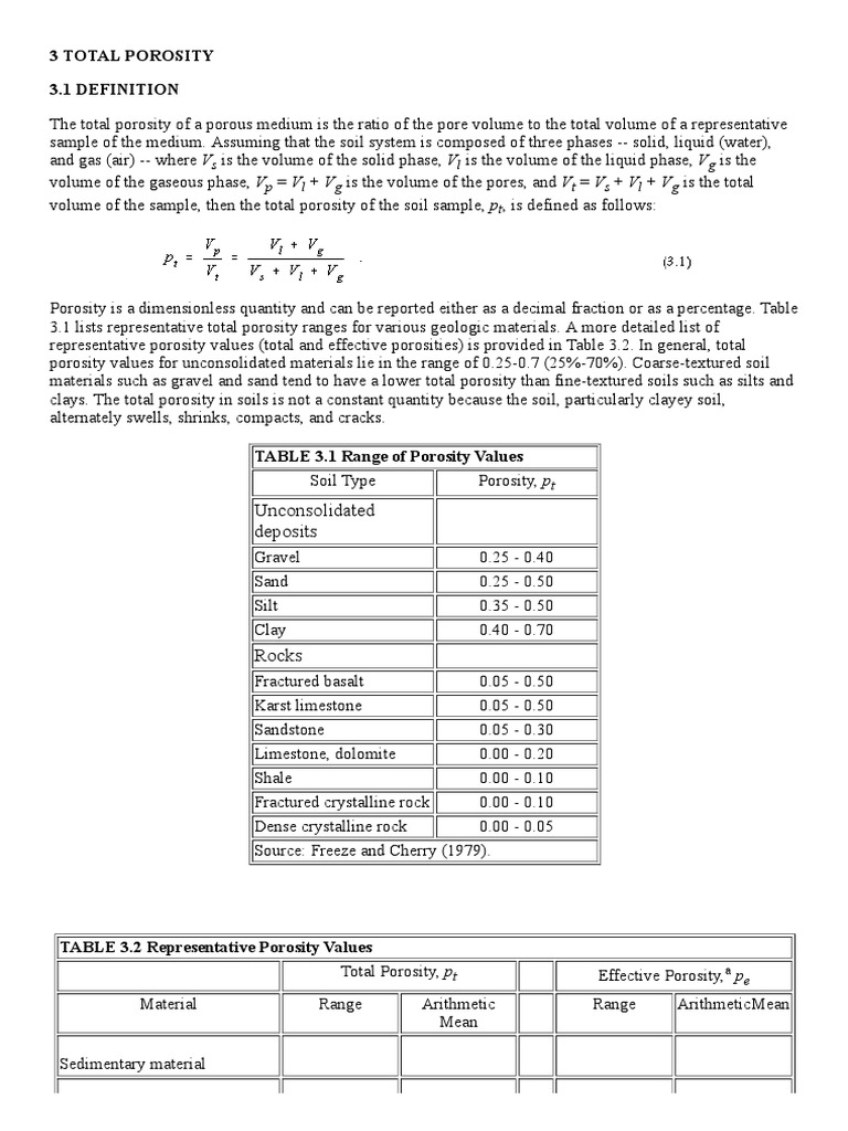 Understanding Total Porosity in Soils | PDF | Porosity | Sedimentology