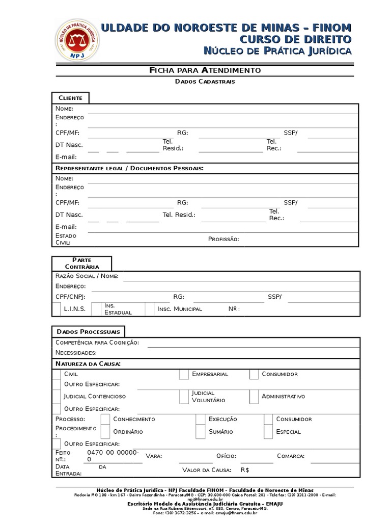 Modelo Ficha Cliente | PDF | Informação governamental | Governo