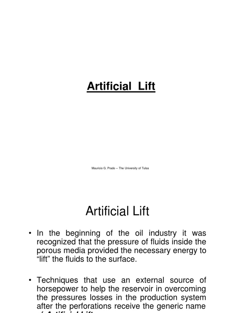 Overview of Artificial Lift Methods | PDF