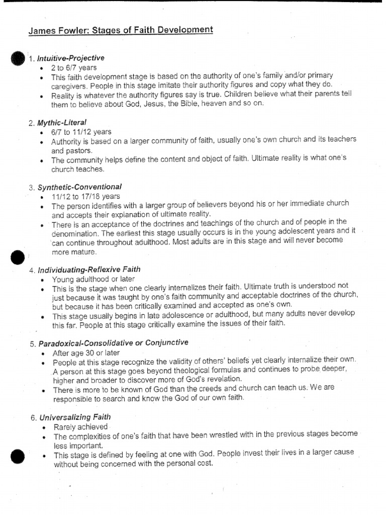 James Fowler - Faith Development | PDF