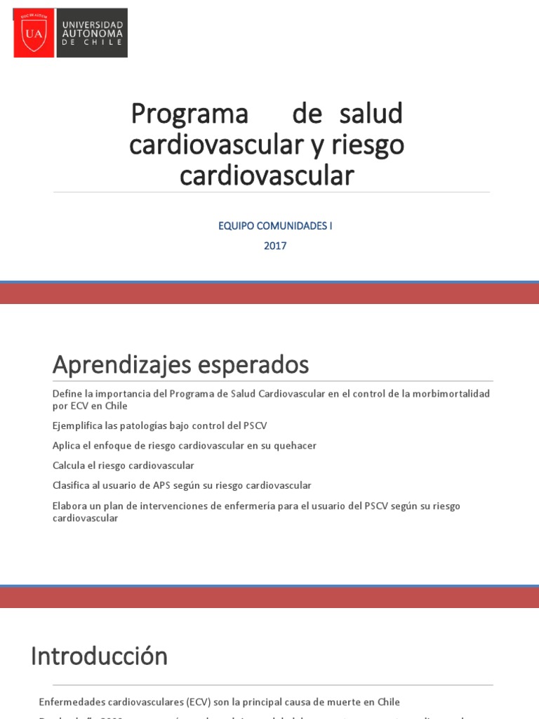 Programa de Salud Cardiovascular y Riesgo Cardiovascular | Descargar ...
