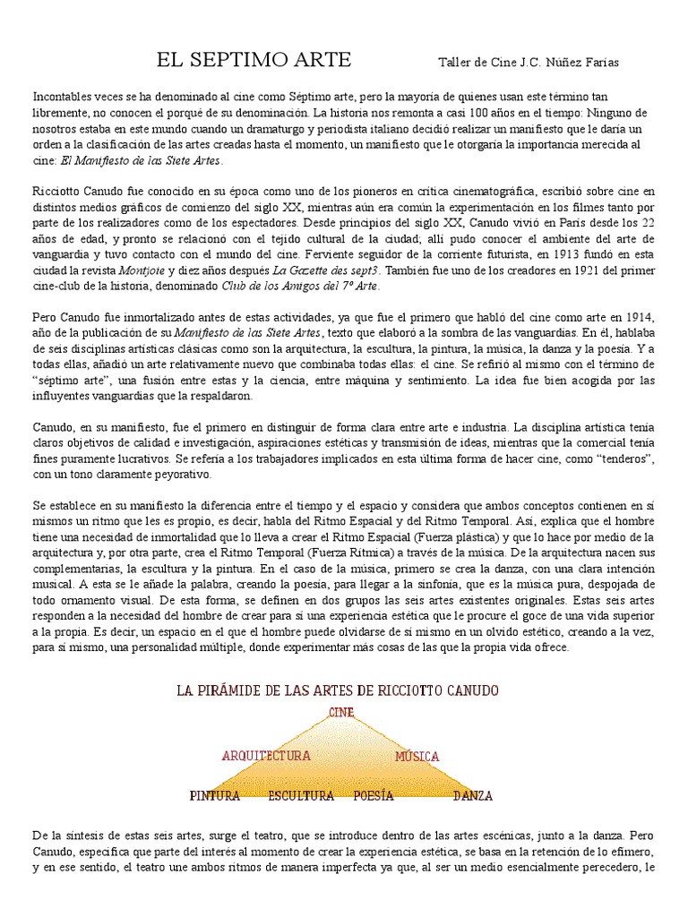 El Origen del Séptimo Arte | PDF | Ritmo | Las artes