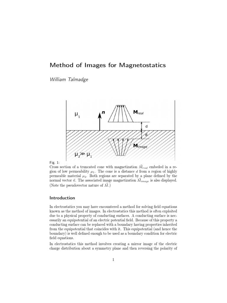 Method of Images for Magnetostatics | Magnetic Field | Magnetization