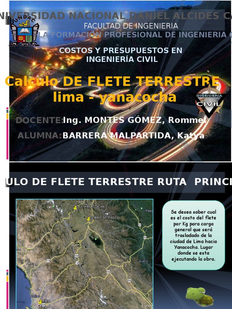 Calculo de Flete Terrestre | PDF | Transporte