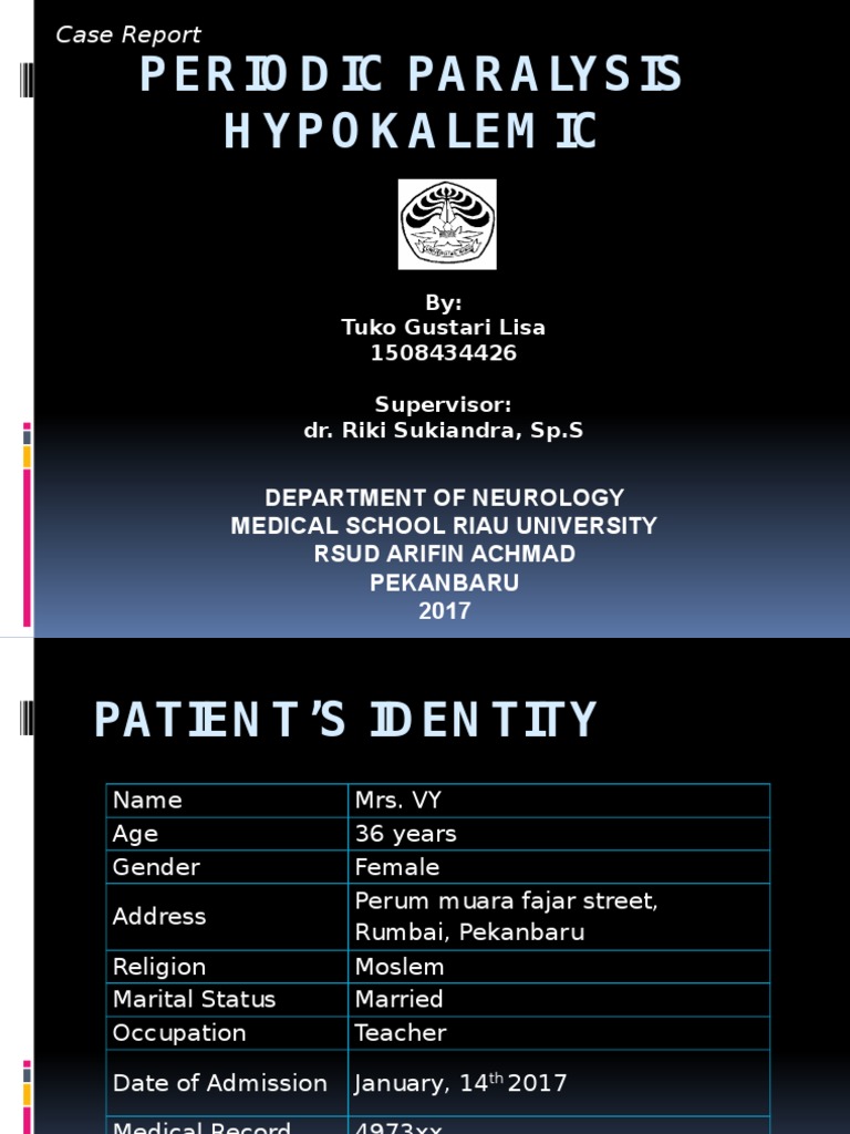 Case Report of a 36-Year-Old Female with Hypokalaemic Periodic ...