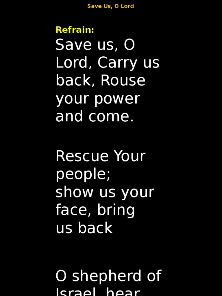 Save Us, O Lord | PDF