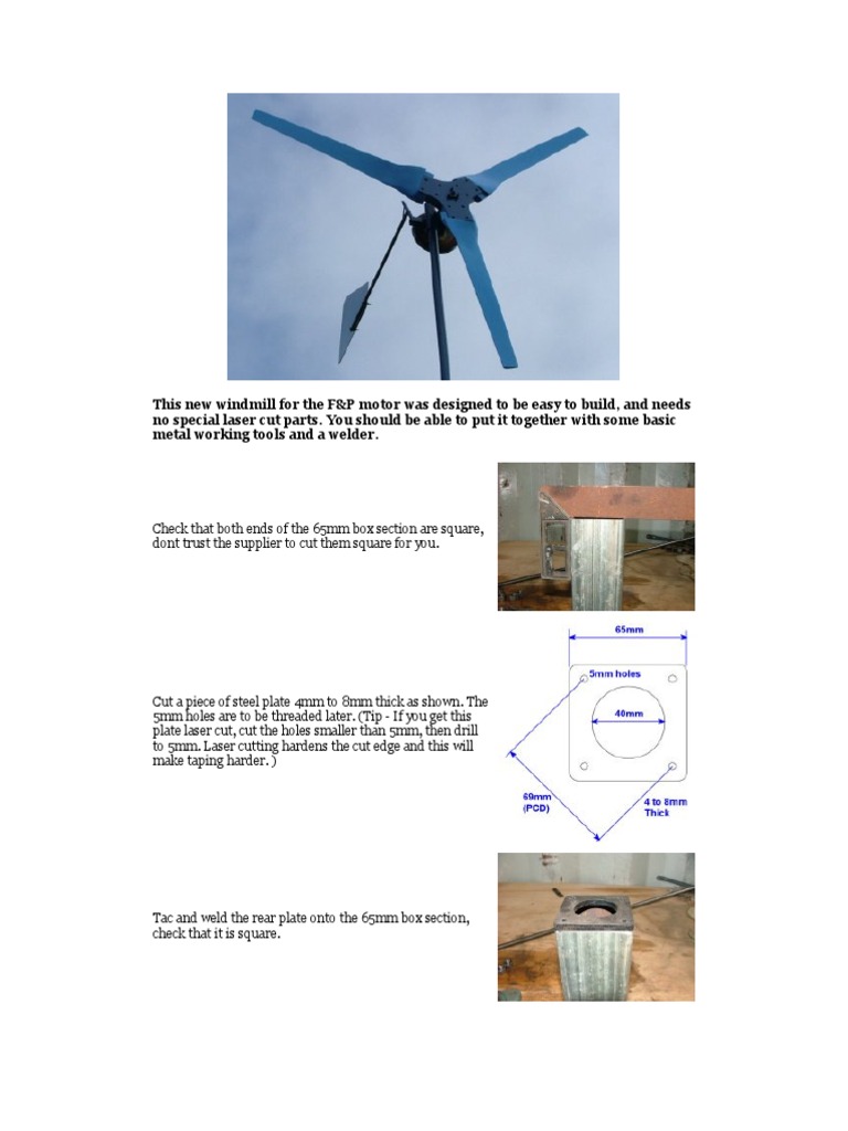 Step by Step DIY Windmill Plans | Pipe (Fluid Conveyance) | Nut (Hardware)