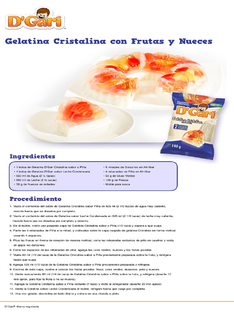 Receta Cristal. | PDF | Alimentos | Agricultura