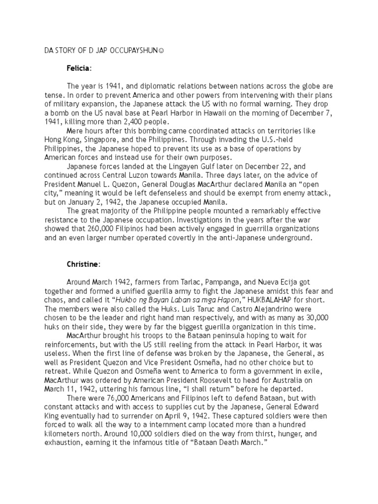 Japanese Occupation Script | PDF | Warfare | Military