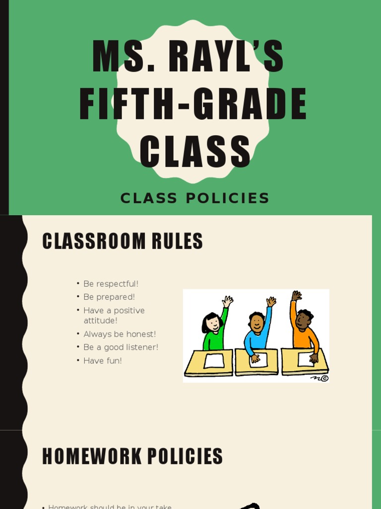 Fifth Grade Class Policies and Supplies | PDF