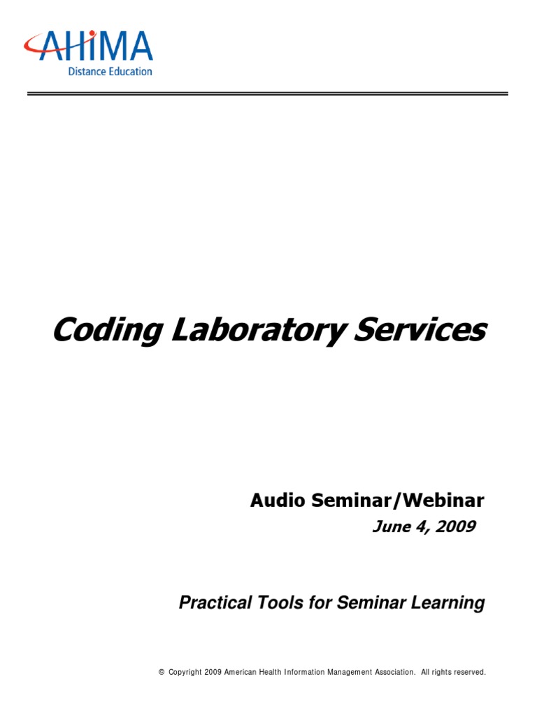 Coding For Lab Svcs | PDF | Medical Diagnosis | Pathology