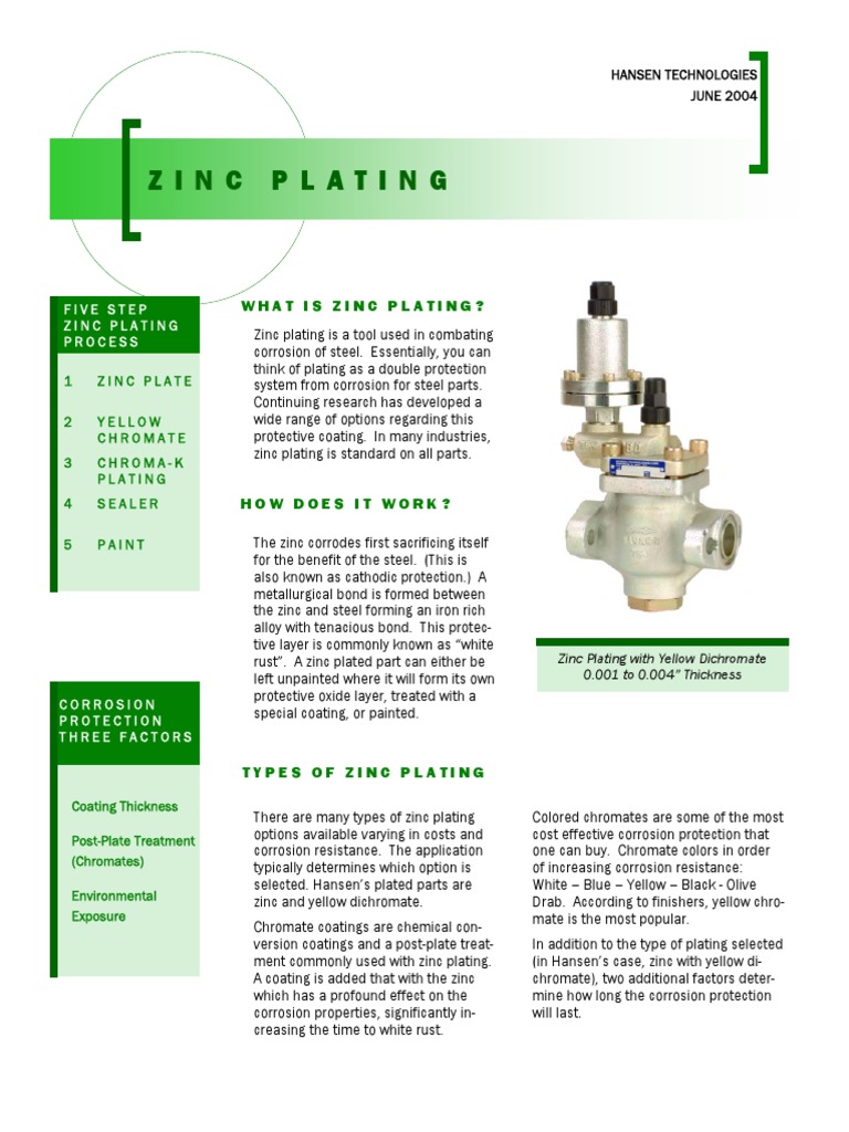 Zinc Plating | PDF | Corrosion | Rust