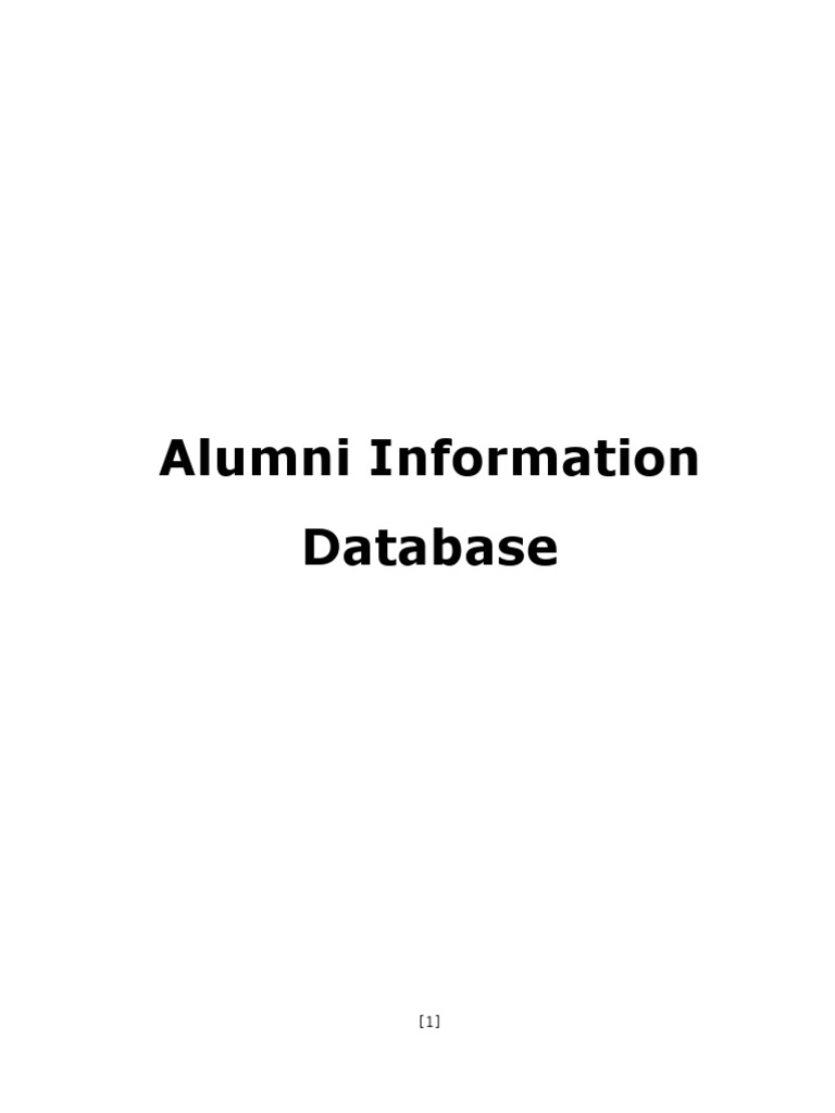 Alumni Management System Report | Download Free PDF | Databases ...