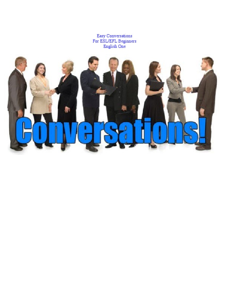 Easy Conversations For ESL/EFL Beginners English One | PDF