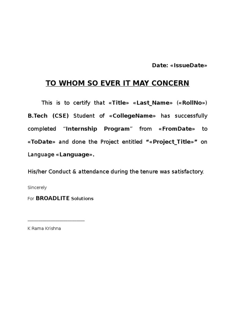 To Whom So Ever It May Concern My | PDF