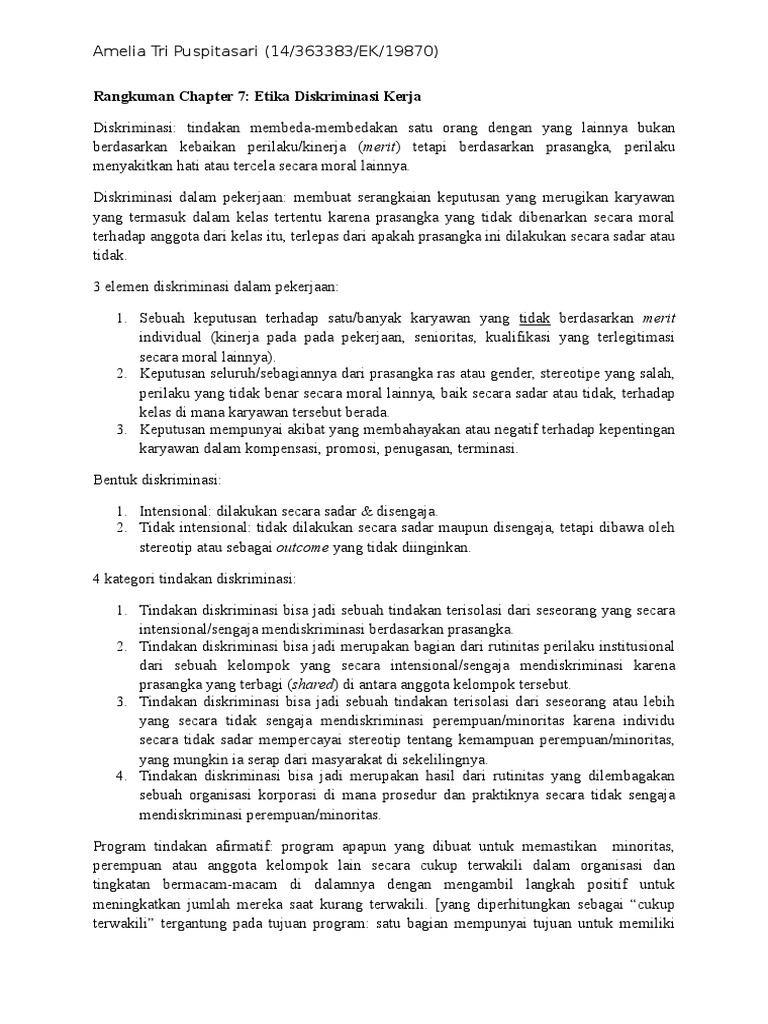 Rangkuman Chapter 7 Velasquez | PDF