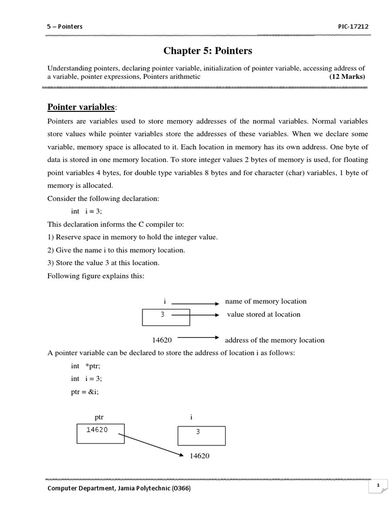5 Pointers Pointer Computer Programming Variable Computer Science 