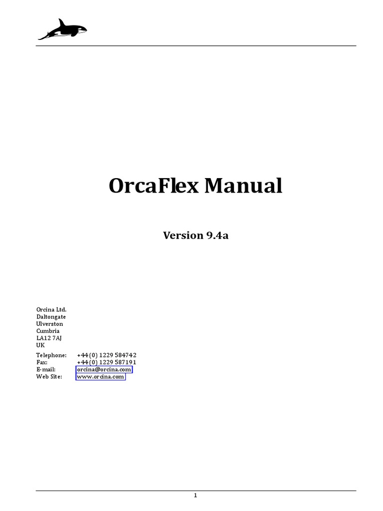 Orcaflex Manual PDF | PDF | Menu (Computing) | Microsoft Windows