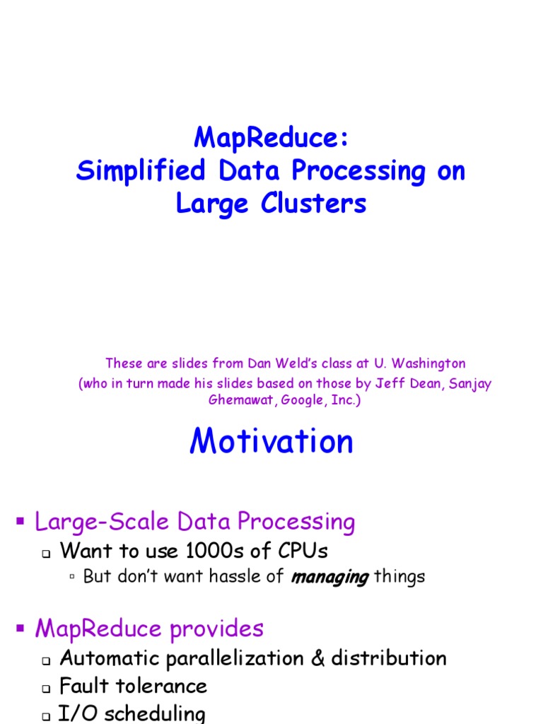 Map Reduced B Seminar | PDF | Map Reduce | Computer Science