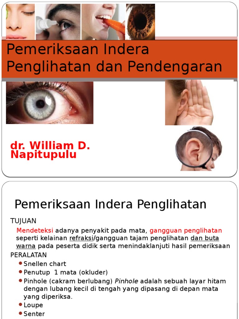 Pemeriksaan Indera Penglihatan Dan Pendengaran | PDF | Sains & Matematika