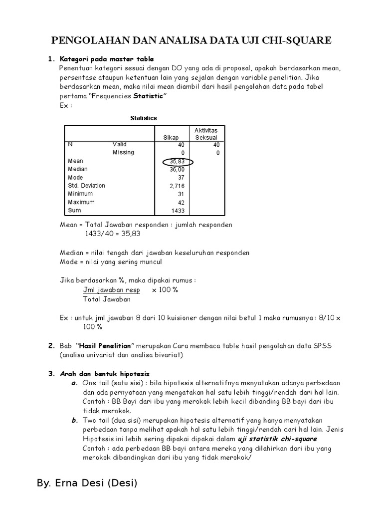 Penjelasan Uji Chi-Square | PDF