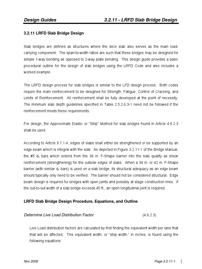 Design of Reinforced Slab & Deck Girder Bridge-AASHTO | PDF ...