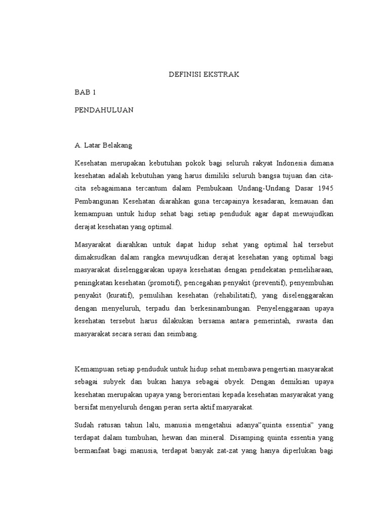 Definisi dan Jenis Ekstrak Tumbuhan | PDF | Memasak, Makanan, & Anggur
